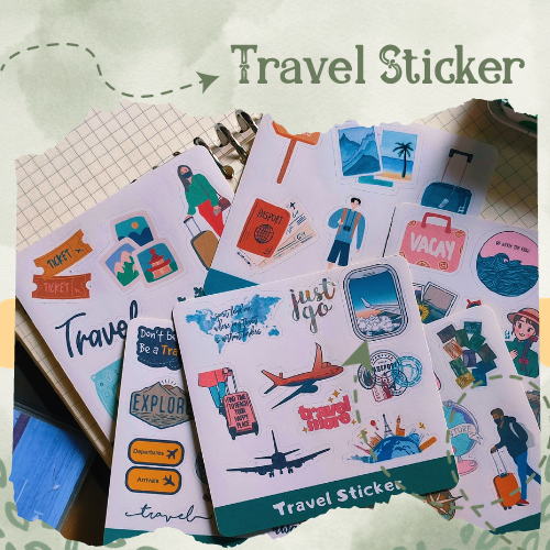 Travel sticker / stiker travel / stiker jalan-jalan / stiker berpergian ...