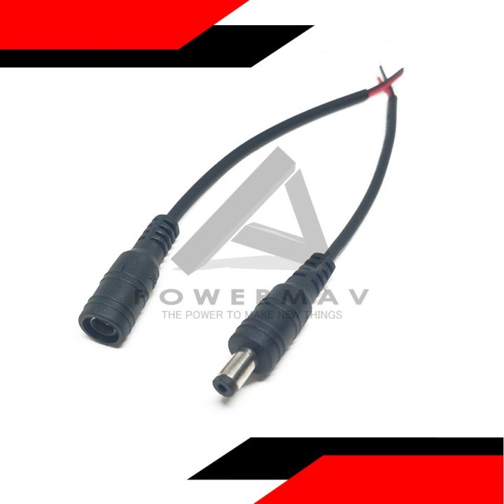 1 pair 5.5mm x 2.1mm plug dc male and female connector set 5.5x2.1mm ...