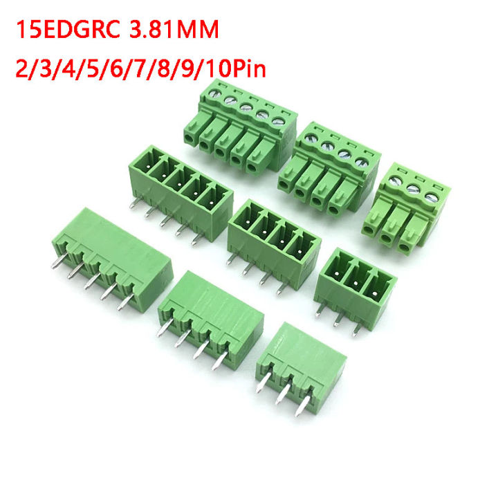 20pcs KF2EDG 3.81 Connector 15EDGRC 3.81mm 2/3/4/5/6/7/8/9/10Pin PCB Pitch Universal Plug-in ...