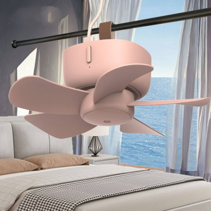 Mini USB Remote Control Timing ultra-quiet 4 Speed Ceiling Fan Hanging ...