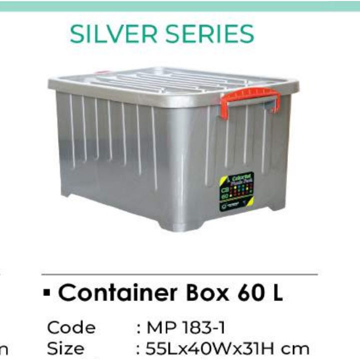 CONTAINER BOX SILVER MKW 45 //60// Box Container Plastik Dengan Roda ...