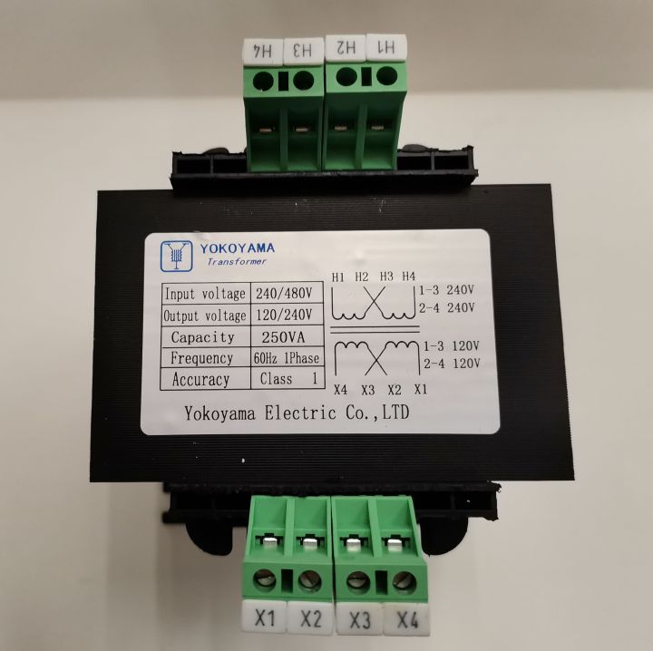 YOKOYAMA SINGLE PHASE CONTROL TRANSFORMER 250VA 240/480V (OPEN TYPE ...