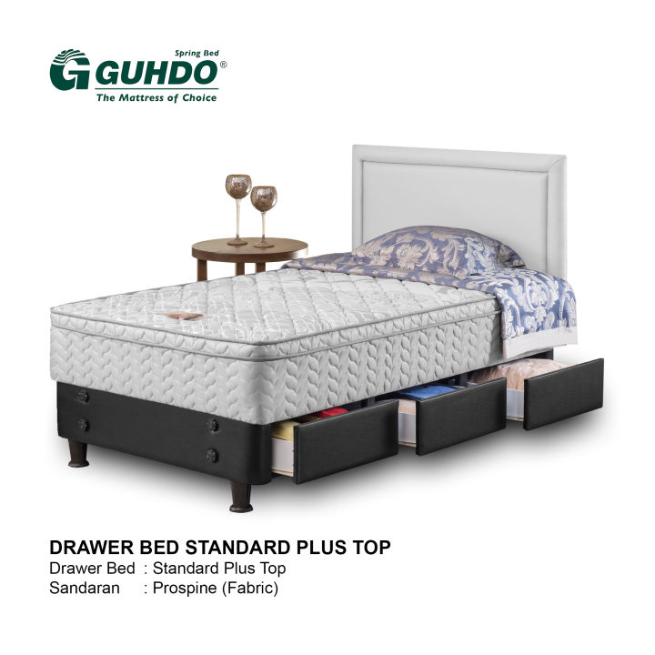 Kasur Spring Bed Guhdo Standard Drawer Plushtop Uk 100 X 200 Hb