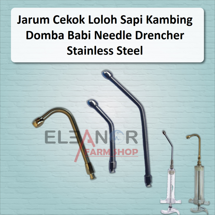 Jarum Cekok Loloh Sapi Kambing Domba Babi Needle Drencher Stainless ...