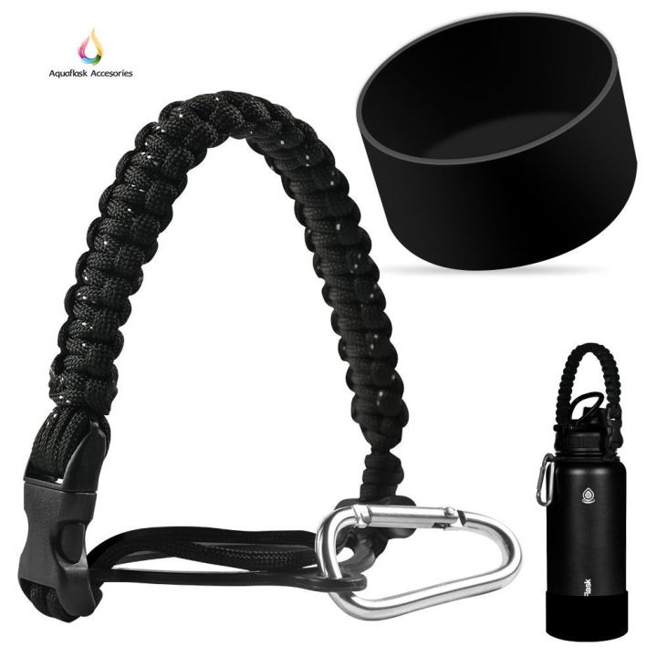 ⭐ Aqua Flask Accessories 14oz 18oz 22oz 1 Set Aquaflask Paracord Handle ...