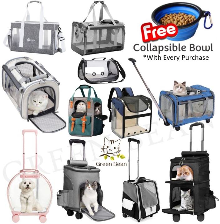 [SG SELLER] Pet Carrier Pets Bag Cat Dog Backpack Breathable ...