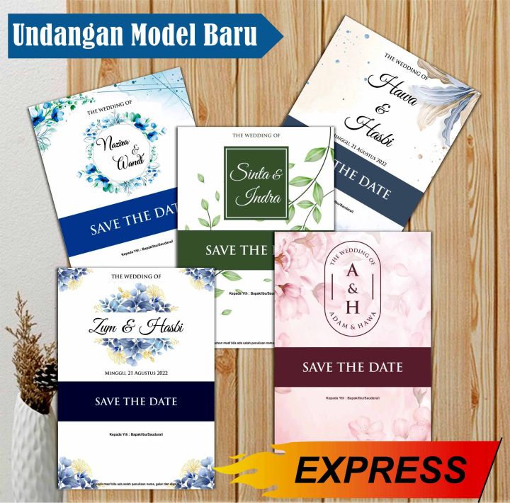 100 Undangan, Undangan Pernikahan, Khitanan Model Elegan SR,815-819 ...