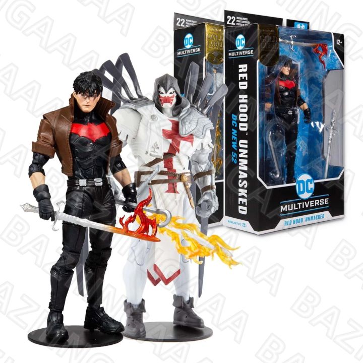 Mcfarlane Toys Red Hood Unmasked & Azrael W/Suit Of Sorrows ...