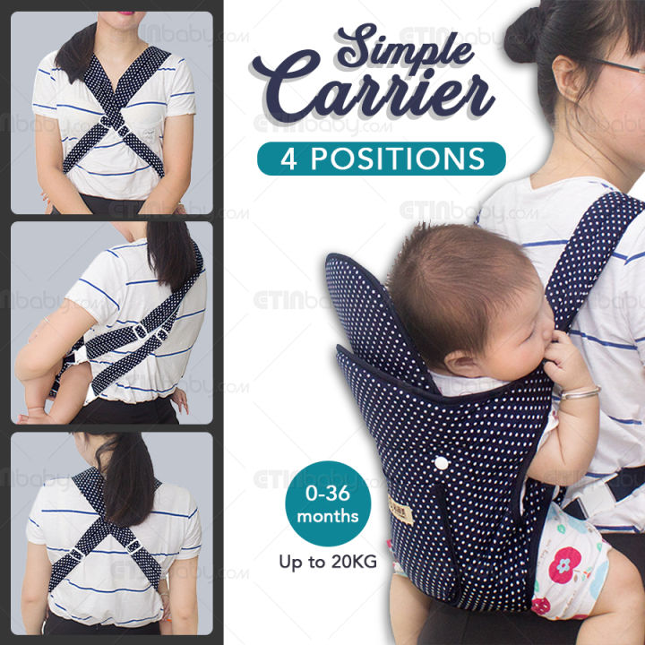 Kain Dukung Bayi ETIN Ergonomic Baby Carrier Kangaroo Adjustable Sling ...