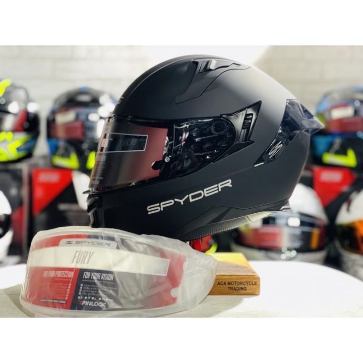 SPYDER FURY PD Full-Face Dual Visor Helmet + Free Clear Visor | Lazada PH