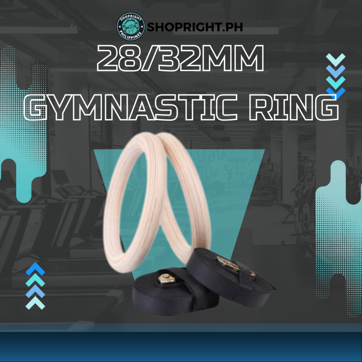 Russian birch Wooden 28mm/32mm Gymnastic Rings Gymnastics Fitness ...