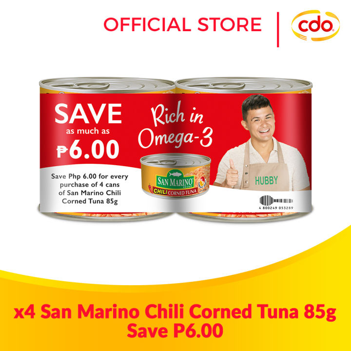 BUY 4 SAVE P6.00 San Marino Chili Corned Tuna 85g | Lazada PH