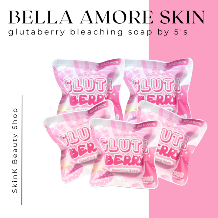 Bella Amore Skin GlutaBerry Bleaching Soap Sulit Pack by 5's (5 Pieces ...
