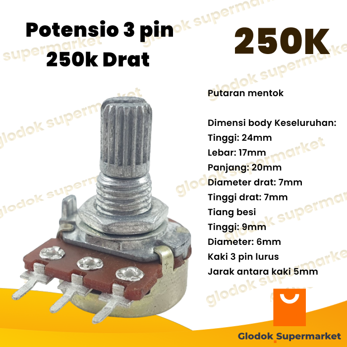Potensio 3 pin 250k Drat Mono Kaki 3 Lurus Potentio Meter | Lazada ... Potensio 3 pin 250k Drat Mono Kaki 3 Lurus Potentio Meter | Lazada ...