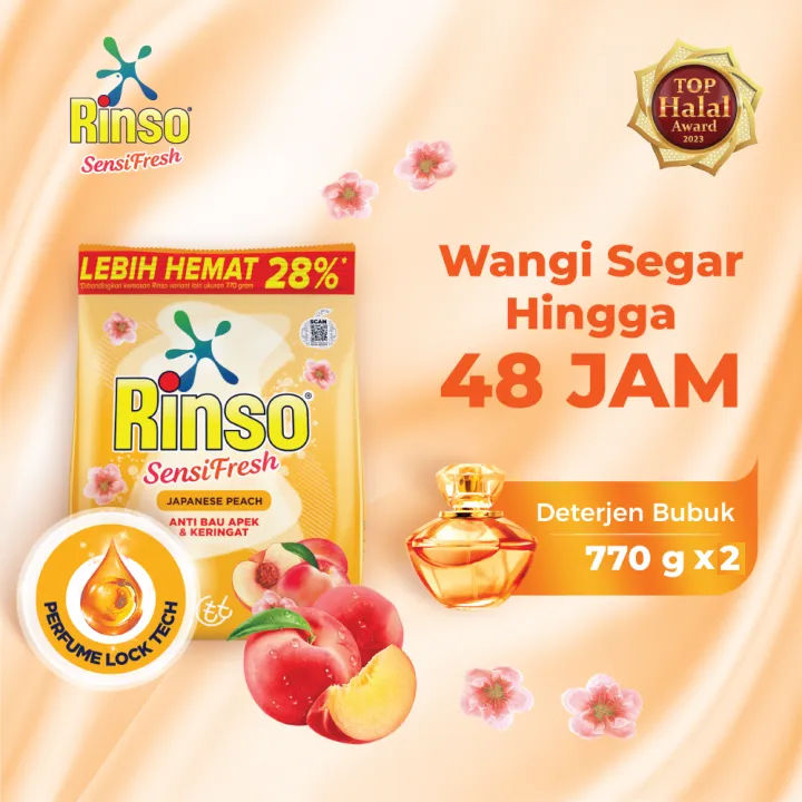[Paket Isi 2] Rinso SensiFresh Detergent Bubuk Deterjen Wangi Segar 48 ...