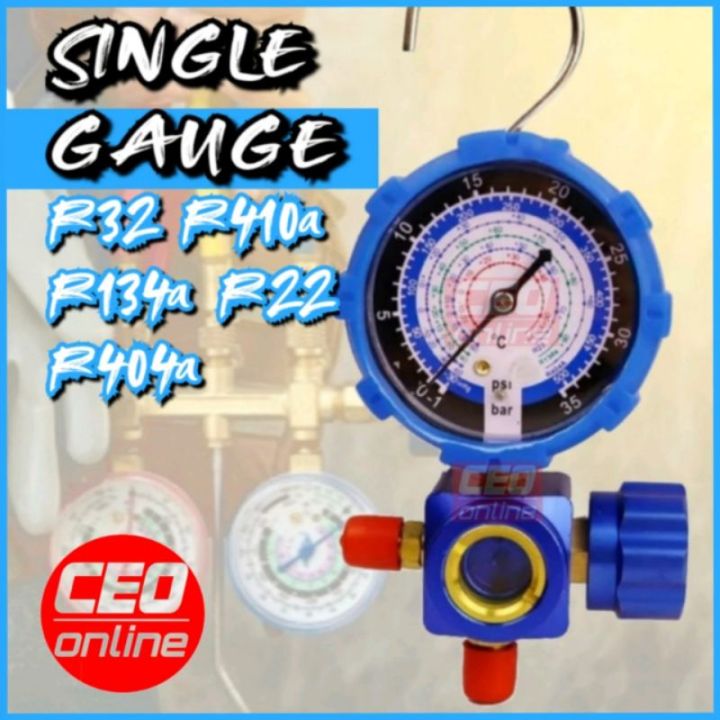 CEO 🇲🇾 [ CT-470L ] Manifold Gauge GAS METER Low Pressure Single Gauge for R410a/R32/R22/R404 ...