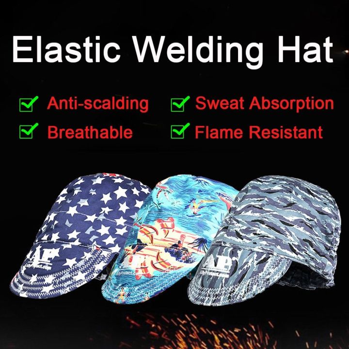 【COD】1x Elastic Welding Hat Sweat Absorption Welders Protective Cap ...