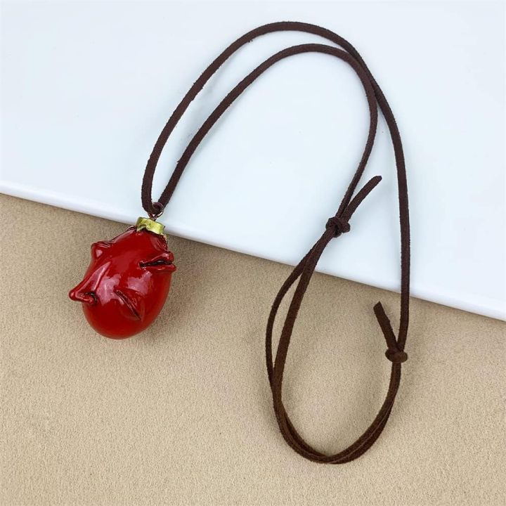 LUFOYOU Crimson Behelit Necklace Pendant,1997 Guts The Egg Of King ...