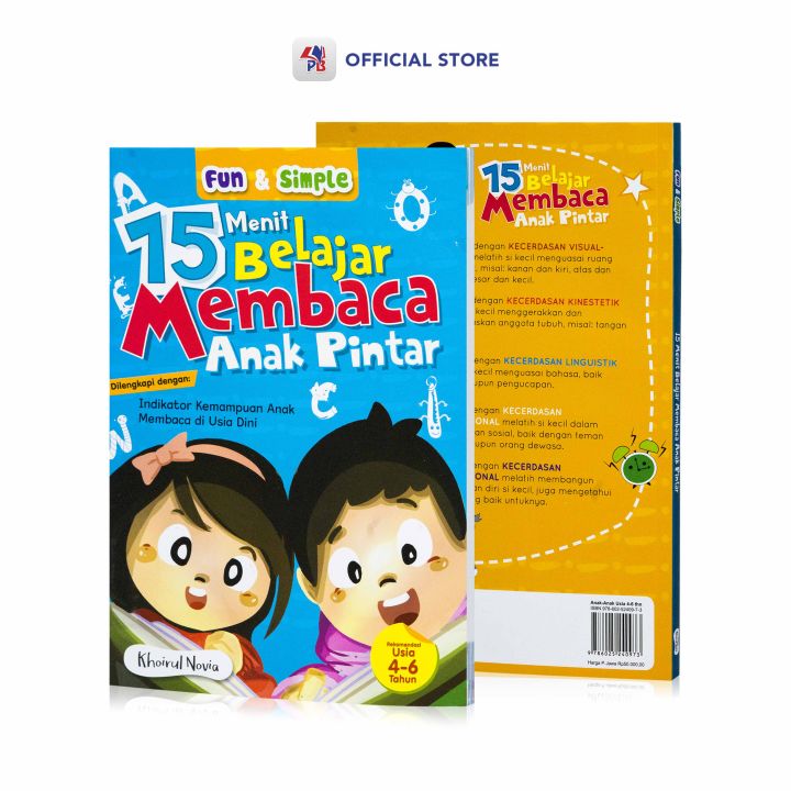 Buku Belajar Membaca Anak TK PAUD 15 Menit Belajar Membaca Anak Pintar ...