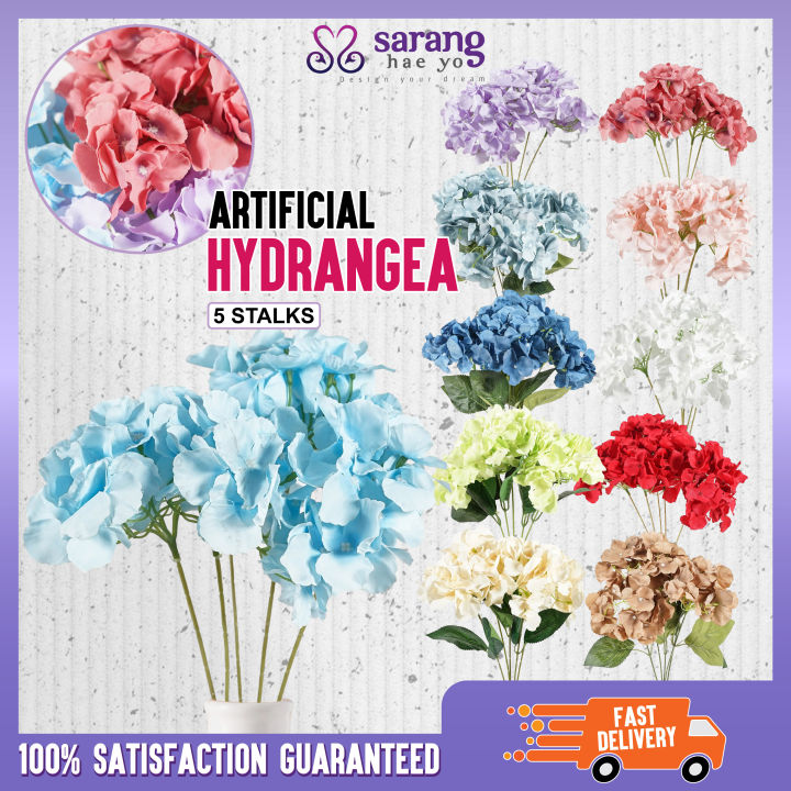 Bunga Hydrangea Artificial Flower Gubahan Hiasan Rumah Hantaran Kahwin