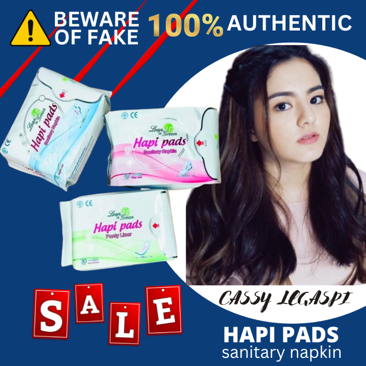 Hapi Pads Sanitary Napkin panty liner ] lean n green with negative ion ...