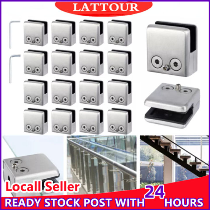 Stainless Steel Square Glass Clips Adjustable 8-10mm Glass Stand for ...