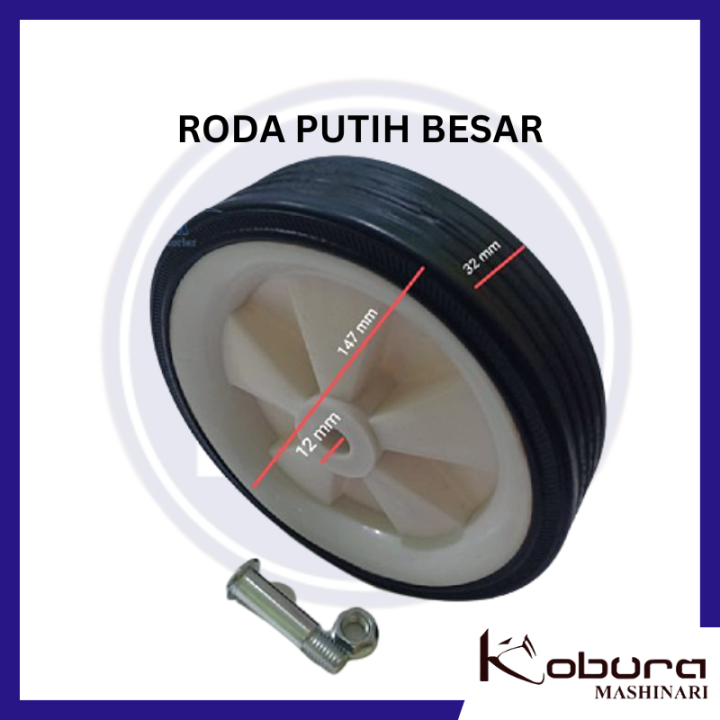 Roda Tangki Kompresor Angin Portable Putih Besar Oiless Tank Wheel ...