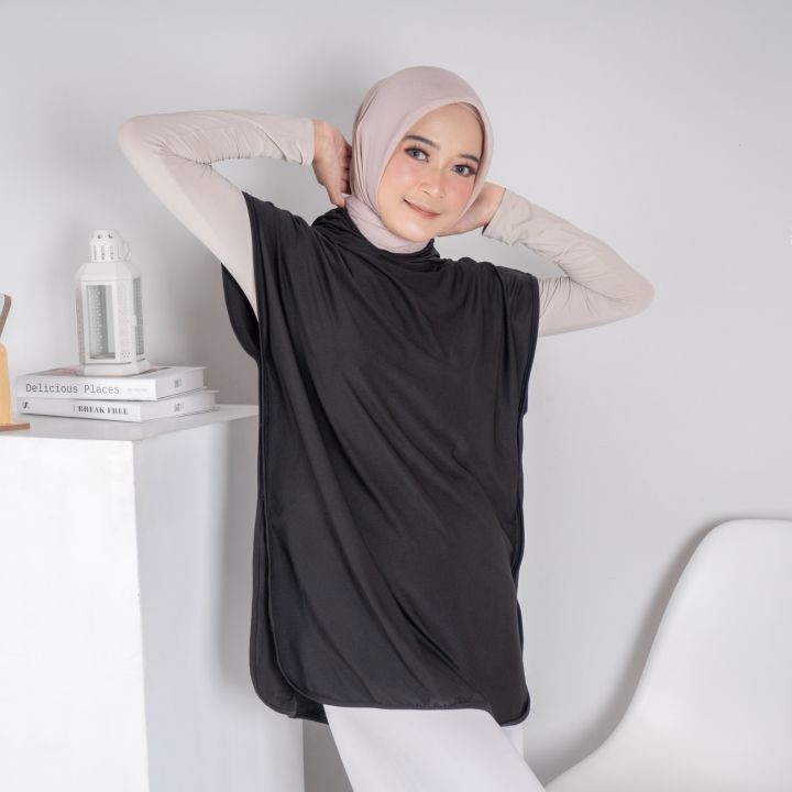Vest Rompi Hijab Korean Style Baju/Hijab Rompi Instan Sporty Oversize ...