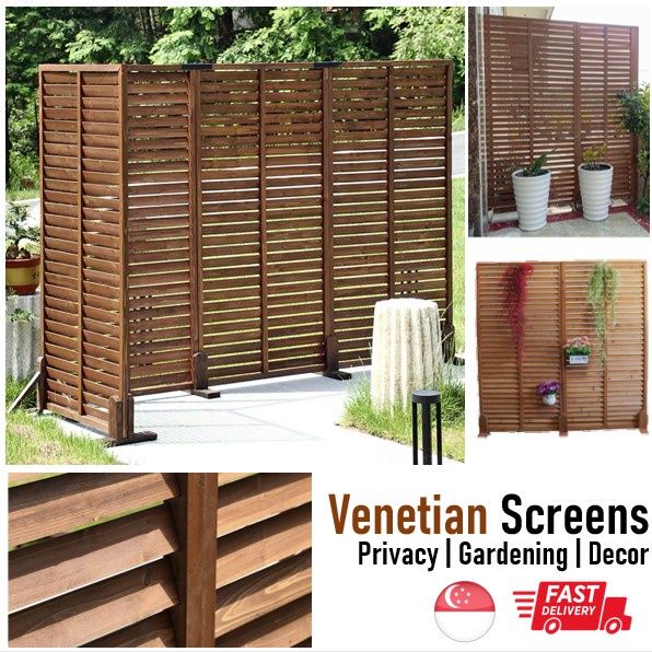 Venetian Privacy Wooden Screen Outdoor Divier Partition Gardening ...
