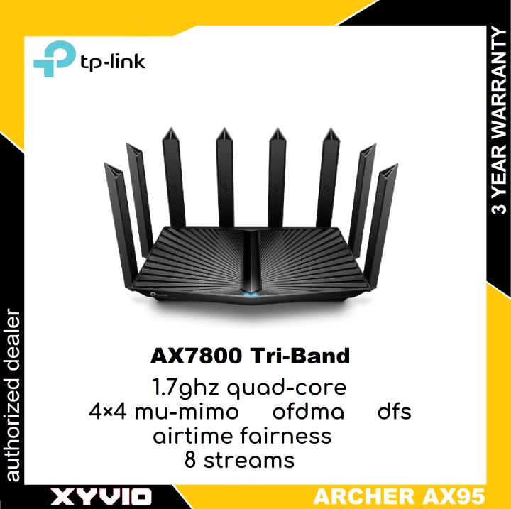 TP-Link Archer AX95 AX7800 Tri-Band 8-Stream Wi-Fi 6 Router | Lazada