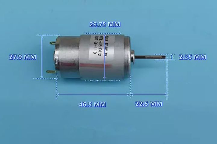 24V 8800rpm long shaft 395 DC motor 12V~36V large torque quiet DC motor ...