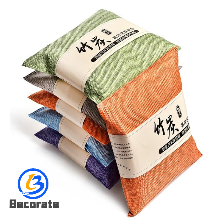 BECORATE Activated Bamboo Charcoal Bag 500g Odor Remover Air Purifying ...