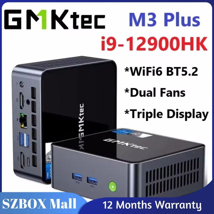 GMKtec M3 Plus Core I9-12900HK Mini Pc Dual Fans MINI PC Windows 11 Pro ...