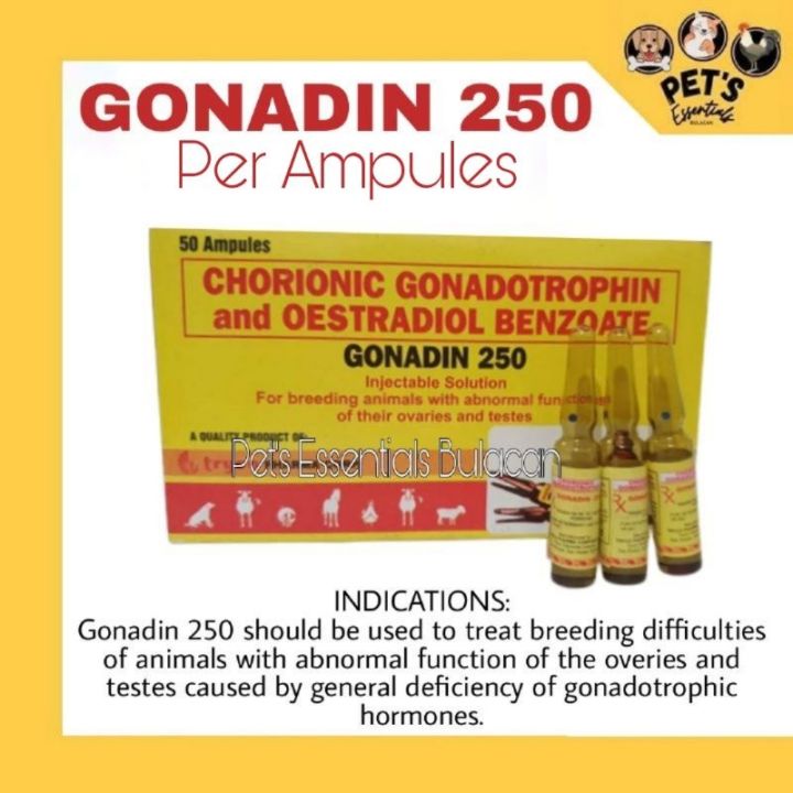 Gonadin 250 (50 Ampules Per Box) SOLD Per Piece NEW PRICE | Lazada PH