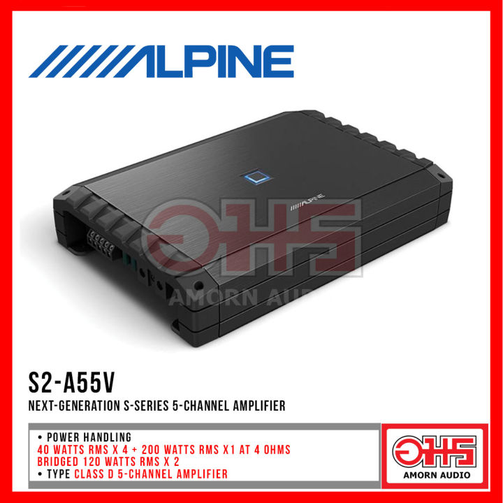 ALPINE S2-A55V Next-Generation S-Series 5-Channel Amplifier / AMORN AUDIO | Lazada.co.th