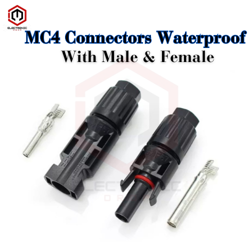 Waterproof MC4 Connectors with male female plug terminal for Solar ...