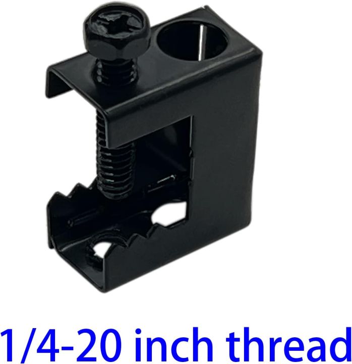 Xadnitu Beam Clamps, 1/4"-20 Black Steel Bolt-on Beam Clamp Used in ...