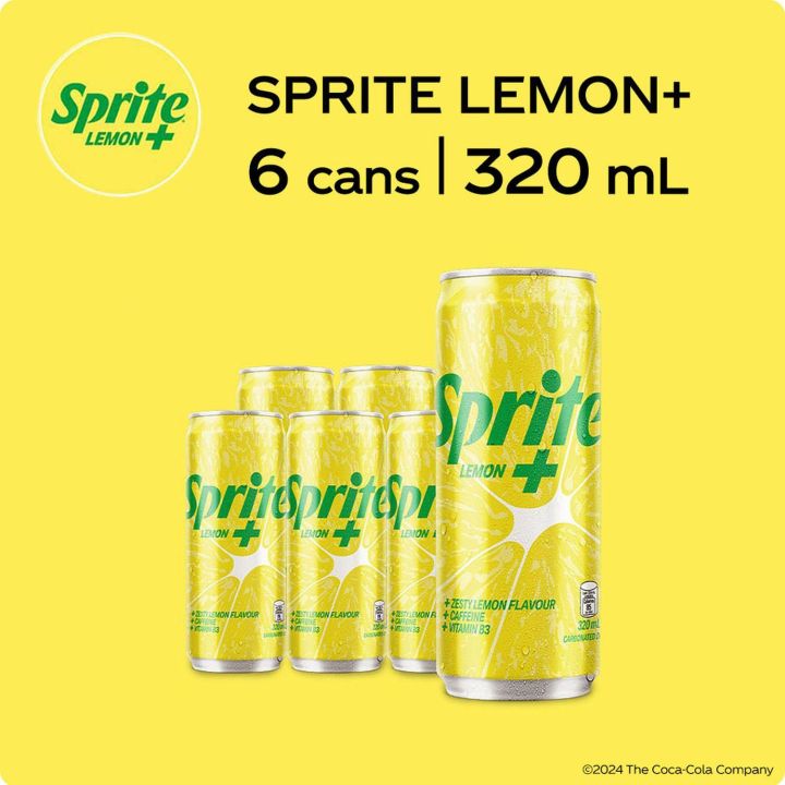 Sprite Lemon Soda 320mL - Pack of 6 Cans | Lazada PH