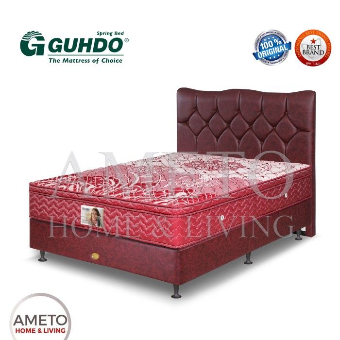 PROMO Spring Bed Guhdo 160x200 Standard Plush Top Atlantic Lavela Full Set - Merah | Lazada ...