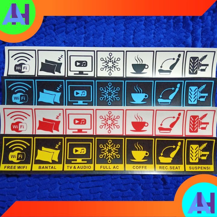 (isi 3) Sticker Kaca Mobil Bus atau Truk (Background Transparan) Warna ...