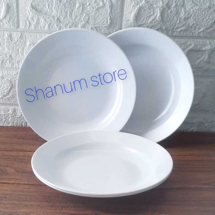 12pcs piring makan bahan semi melamine berkualitas terlaris | Lazada ...
