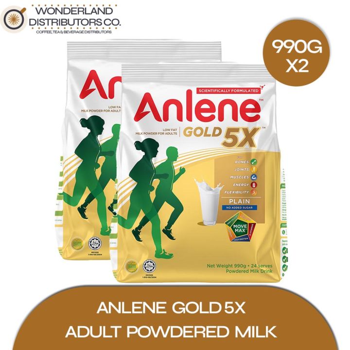 Anlene Gold 5X Milk Powder Plain 990G x2 | Lazada PH