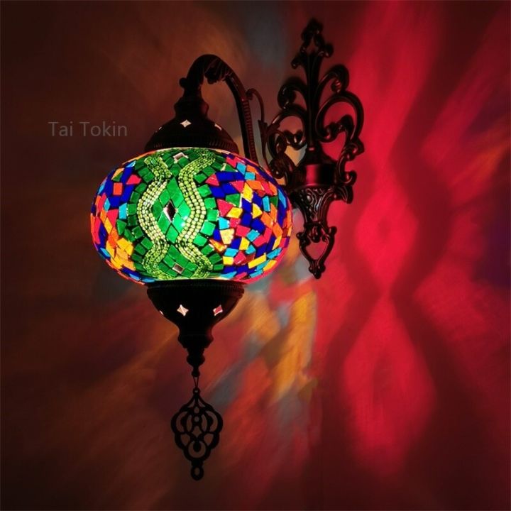 Mediterranean Wall Lights Art Deco Turkish Mosaic Wall Lamps ...