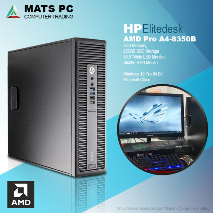 Refurbished AMD A4 Complete Desktop Package with monitor mouse and ...
