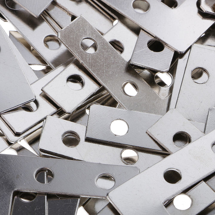 [NINECK] 100x Metal L Shape Corner Brace Plate Flat Angle Bracket ...