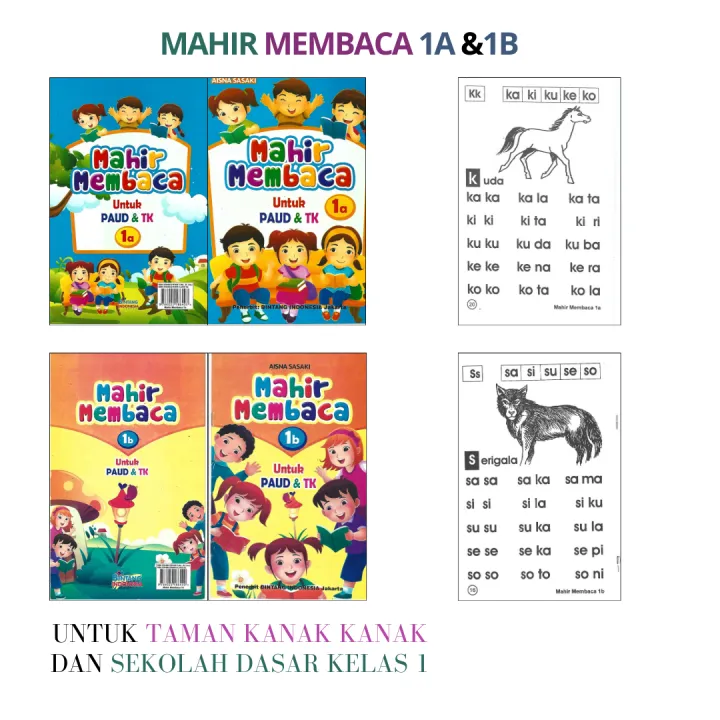 Buku Paud & Tk - MAHIR MEMBACA 1A & 1B | Lazada Indonesia