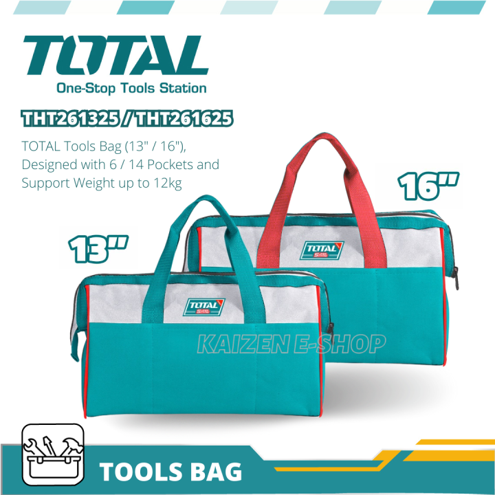 TOTAL 13" THT261325 / 16" THT261625 Tools Bag | Lazada