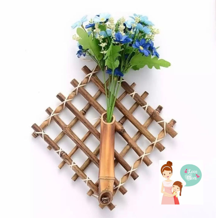 Diamond Wall Hanging Bamboo Flower Vase | Flower Vase | Vases for Home Decor | Lazada PH