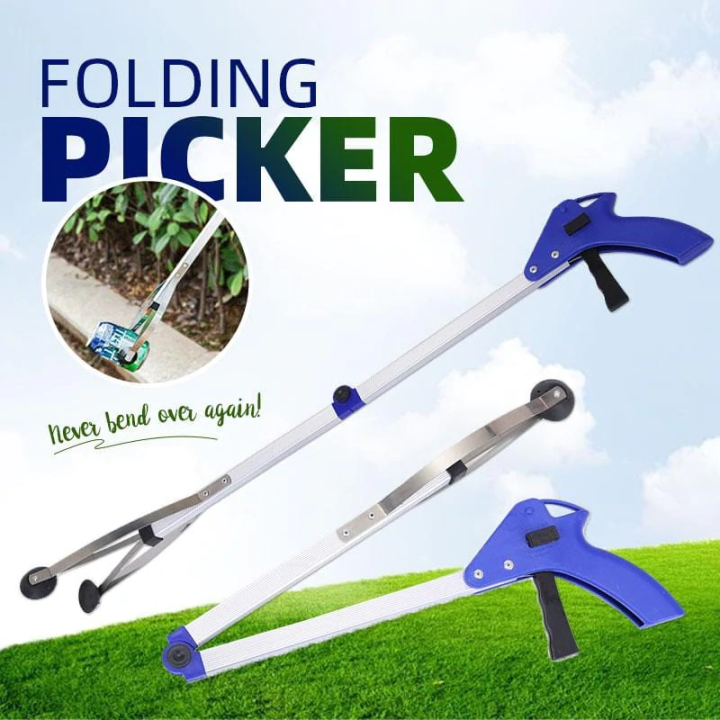 Folding Garbage Picker Extra Long Arm Suction cups Clamp Anti-slip ...