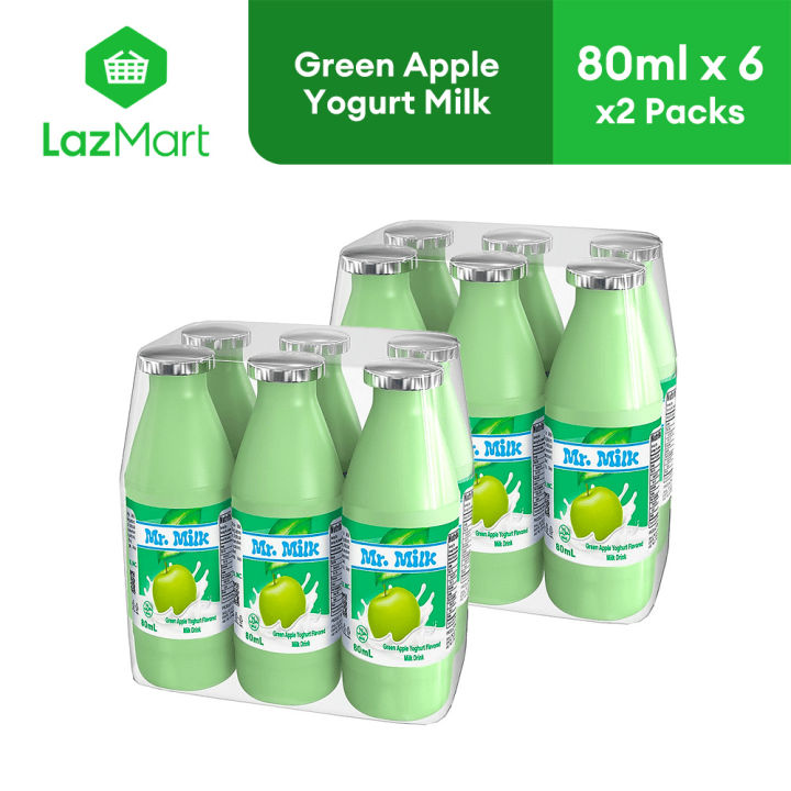 Mr. Milk Green Apple Yoghurt Flavored Milk 80ml x 6 - Pack of 2 | Lazada PH